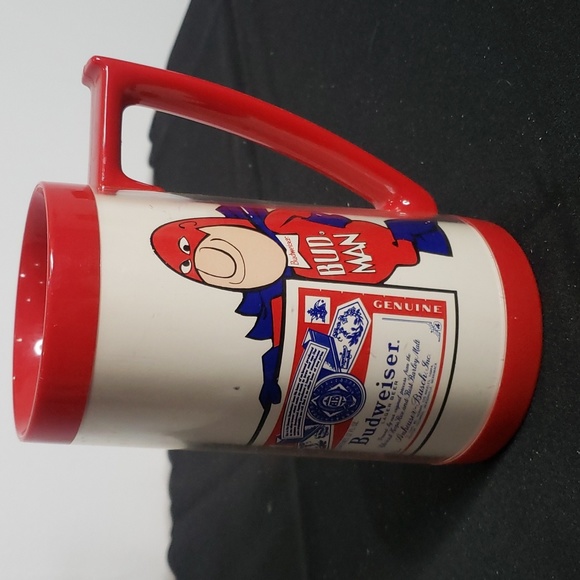 Budweiser | Dining | Budweiser Bud Man Thermoserv Plastic Mug Vintage ...
